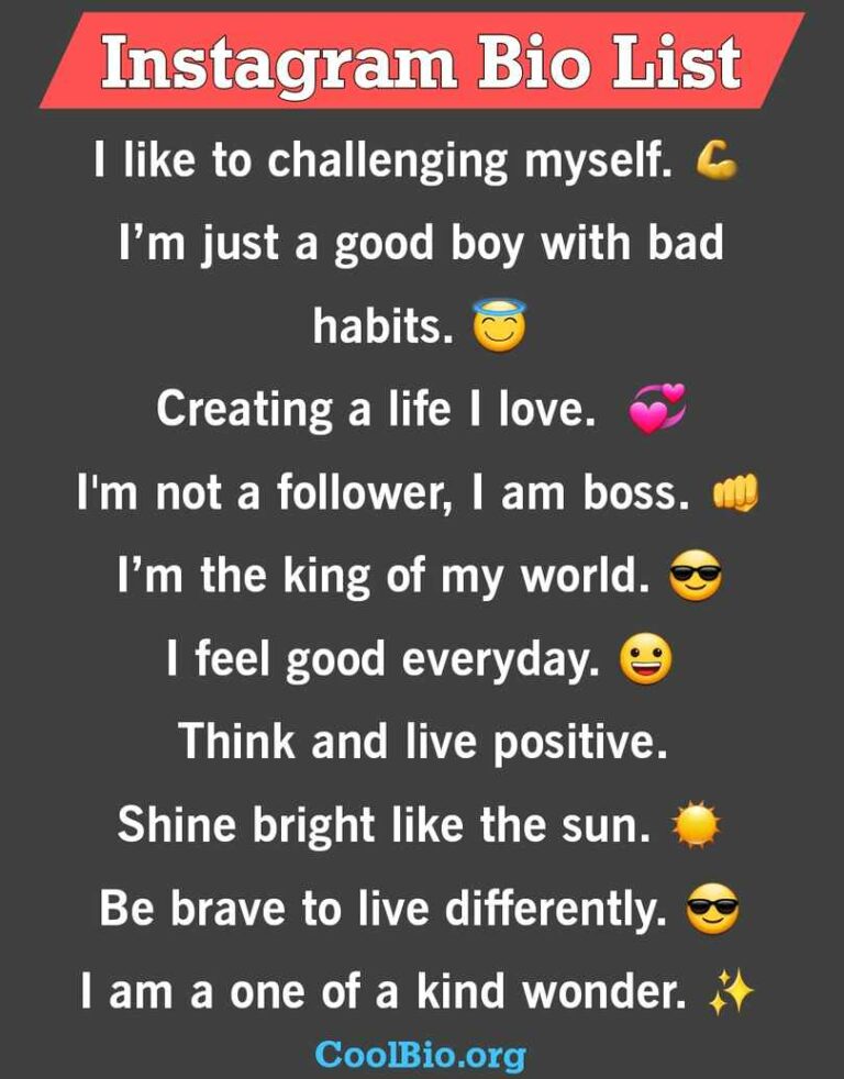 973+ Best Instagram Bio For Boys - Attitude & Love (2023) - Cool Bio